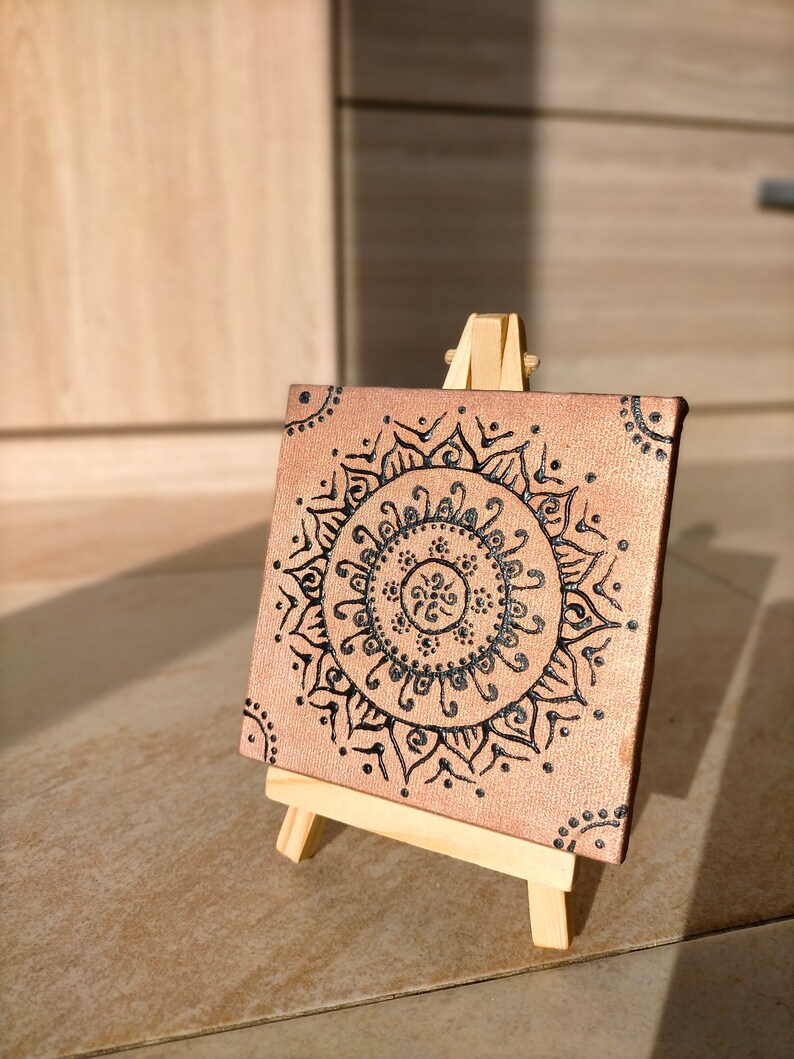Mini Mandala, Mini Lienzo, Mandala Art, Spiritual Art, Handmade ...
