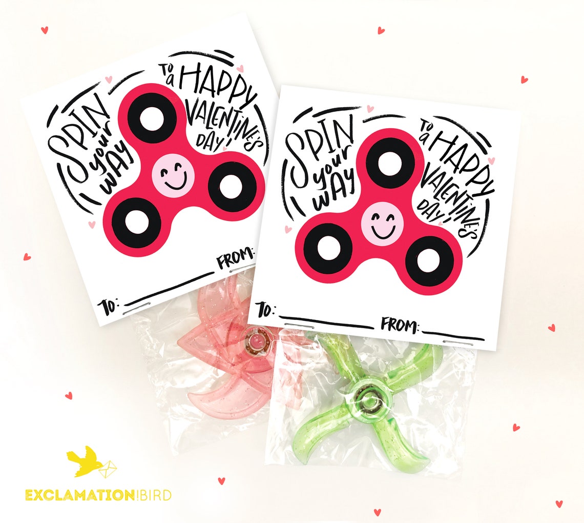 Funny Valentine Kids Classroom Fidget Spinner Valentine Boys - Etsy