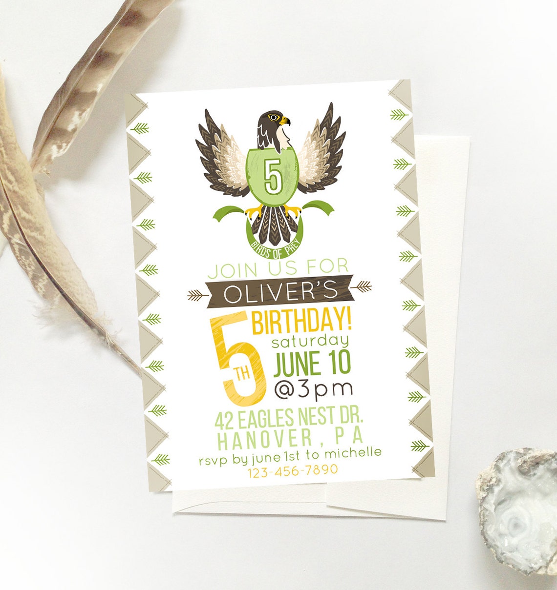 Falcon Birthday Party Invite Birds of Prey Birthday Party - Etsy