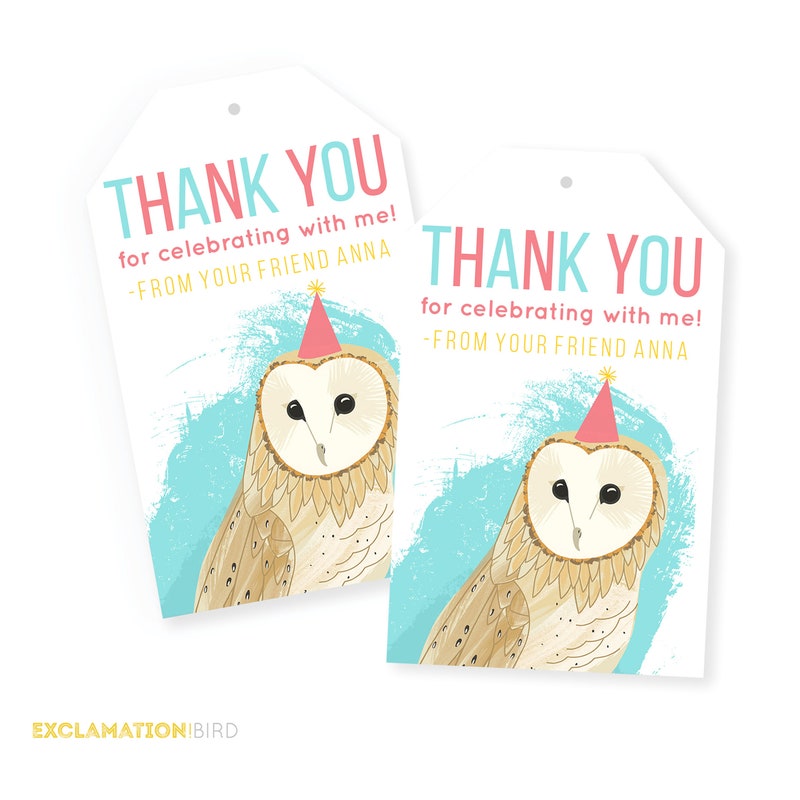 Owl Favor Tags - Etsy