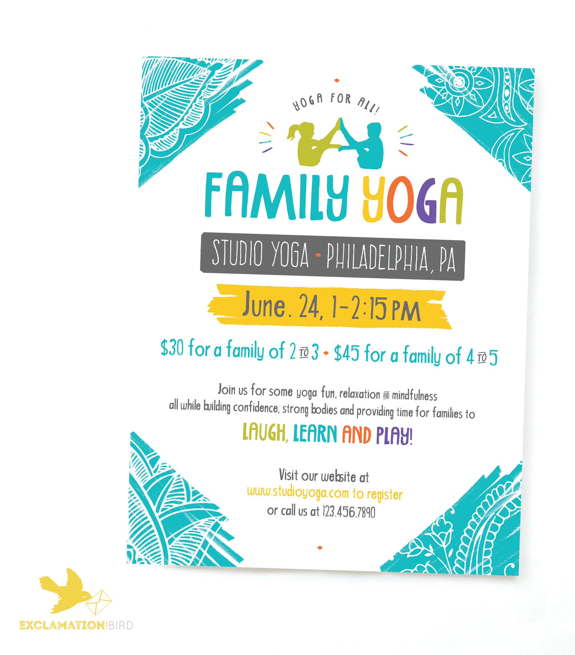 Kids Yoga Flyer