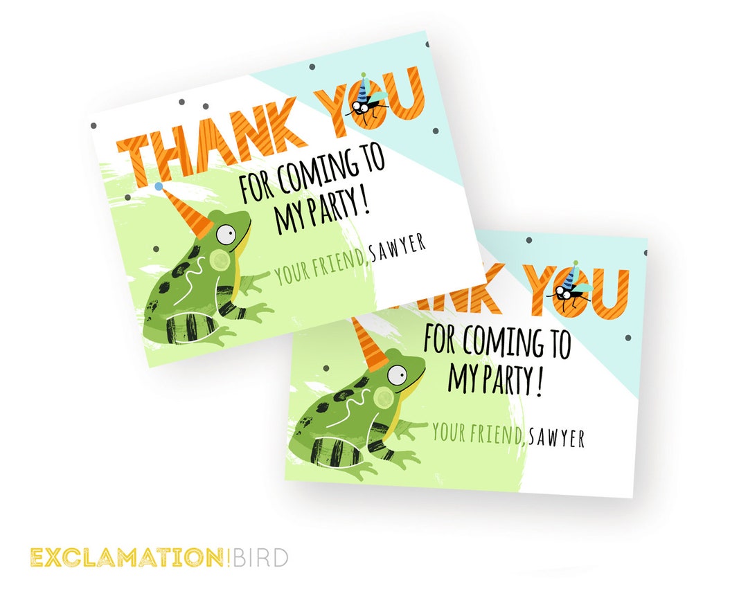 Frog Party Favor Tag, Printable DIY Favor Tag, Frog Birthday Party ...