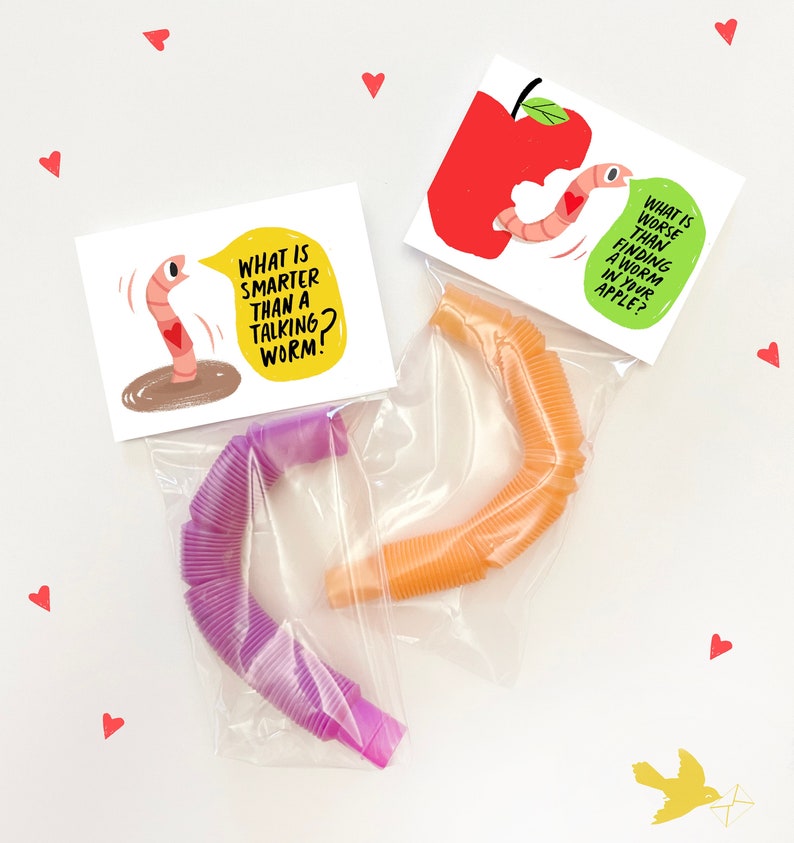 Fidget Pop Tube Valentine Pop Tubes Class Valentine Kids - Etsy