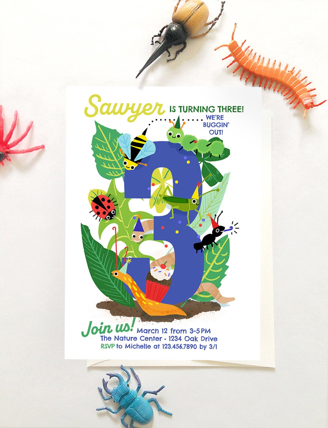 Bug Birthday Invitation, Nature Invitation, Kids Nature Party, Kids Bug ...
