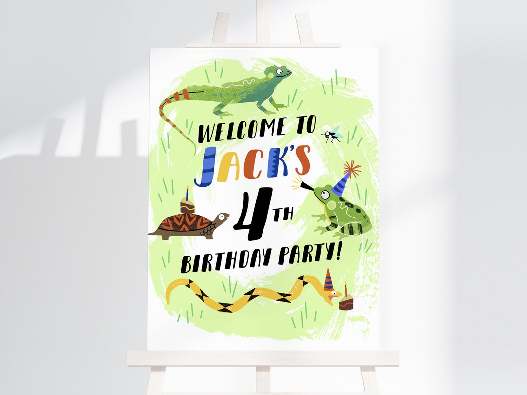 Creature Party Welcome Sign, Nature Welcome Sign, Nature Birthday ...