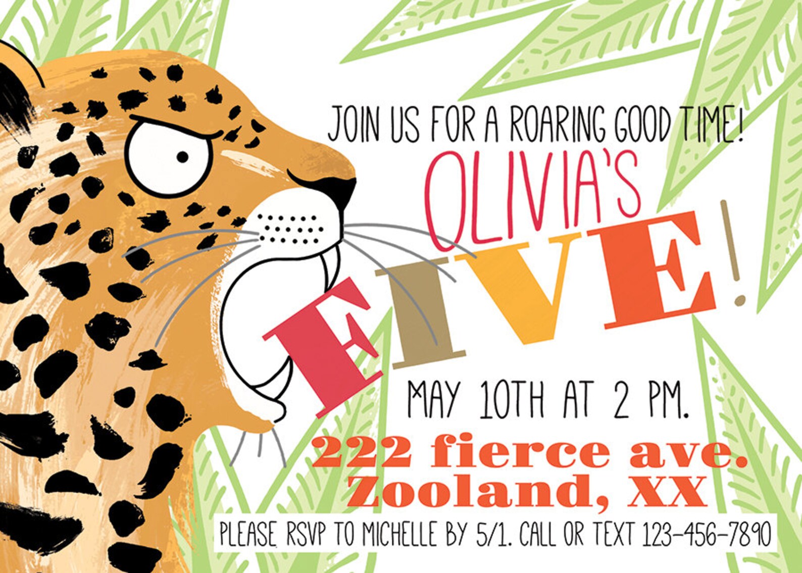 Leopard Invites Leopard Invitations Leopard Party Invites - Etsy