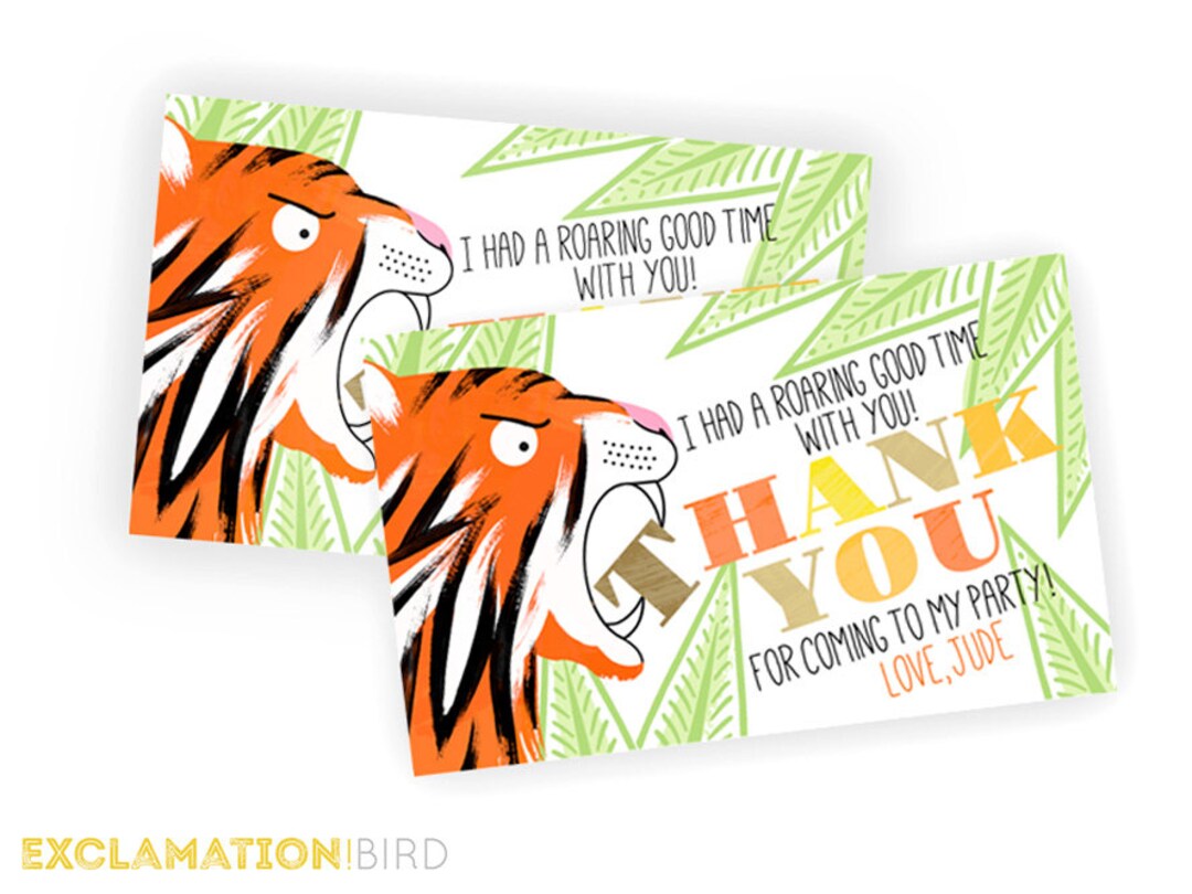 Tiger Party Favor Tag, Printable DIY Favor Tag, Tiger Birthday Favor ...