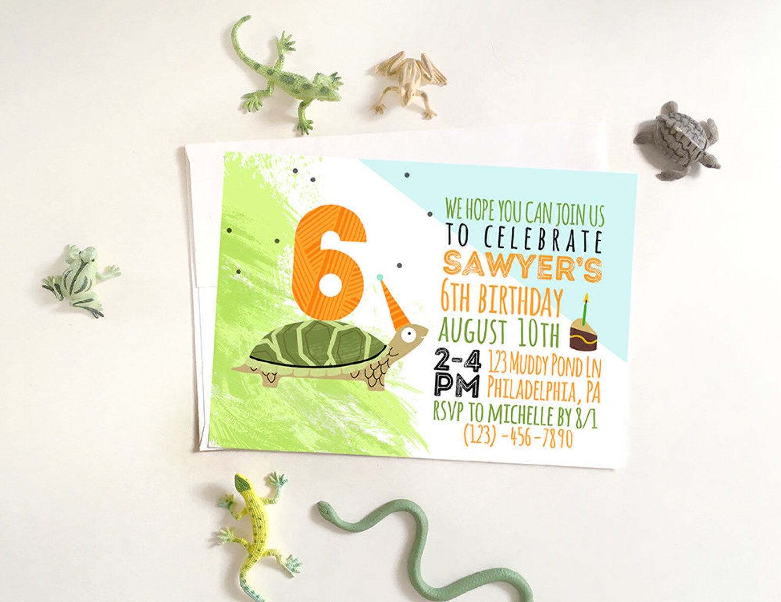 Turtle Invitation Turtle Party Nature Party Invite Turtle - Etsy