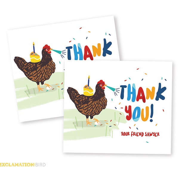 Chicken Thank You Card - Etsy