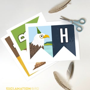 Eagle Happy Birthday Banner, Age 8 Eagle Birthday Party, Soaring Eagle ...