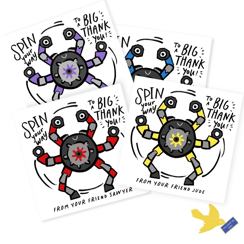 Robot Thank You Cards - Etsy