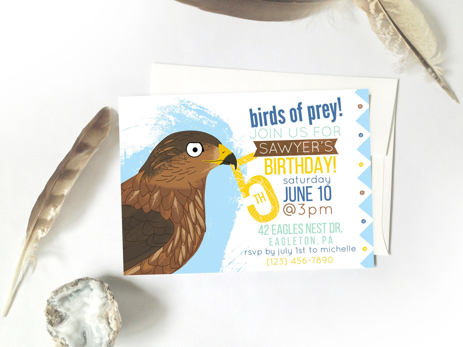 Hawk Invitation, Birds of Prey Invitation, Printable Hawk Invitation - Etsy