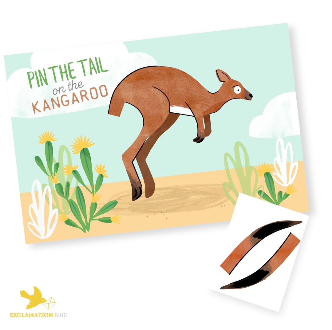 Digital Tiger Party Game Printable, Pin the Tail on the Tiger, Custom ...