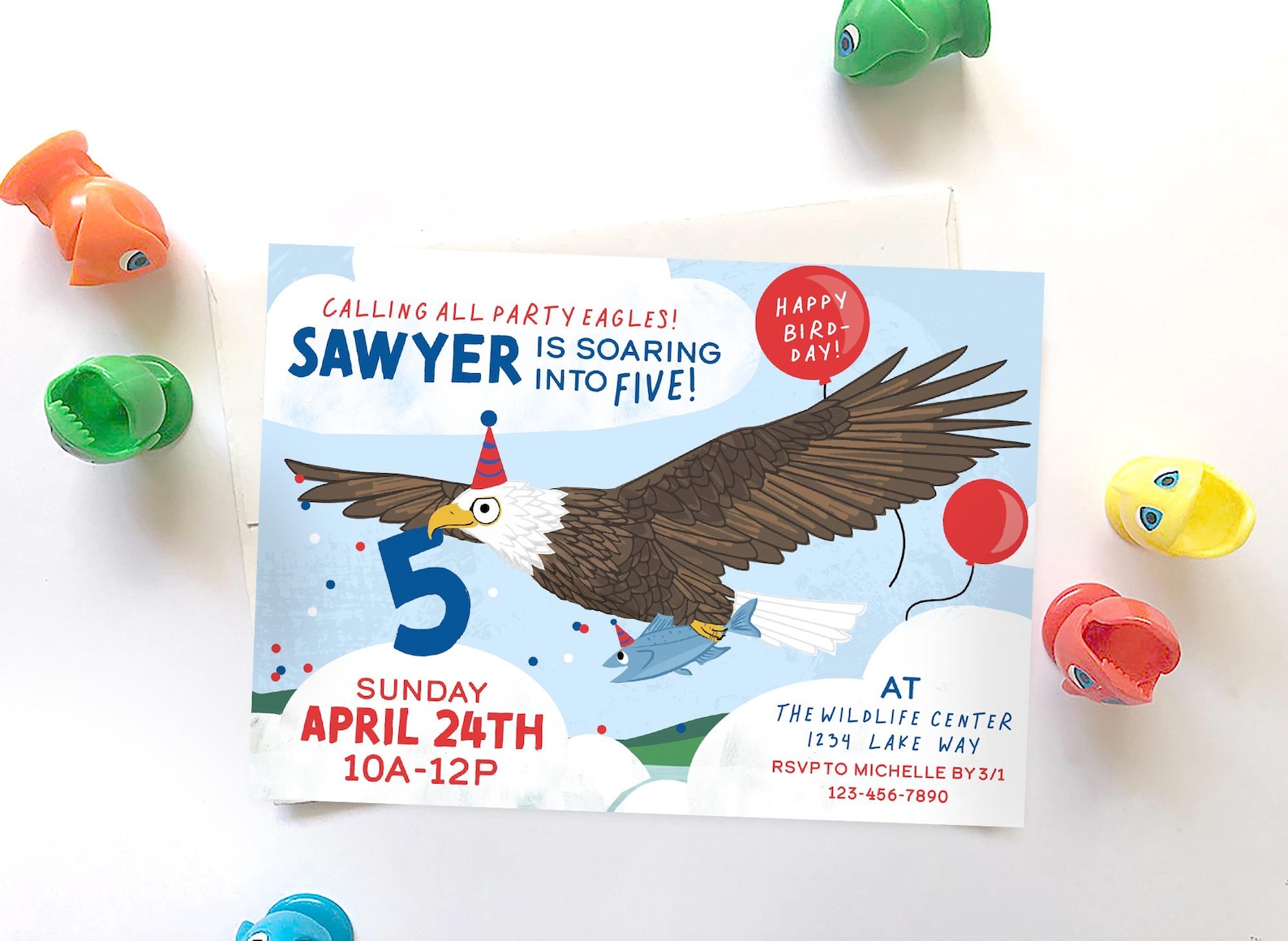 Bald Eagle Invitation, Eagle Party, Bald Eagle Birthday, Birds of Prey ...