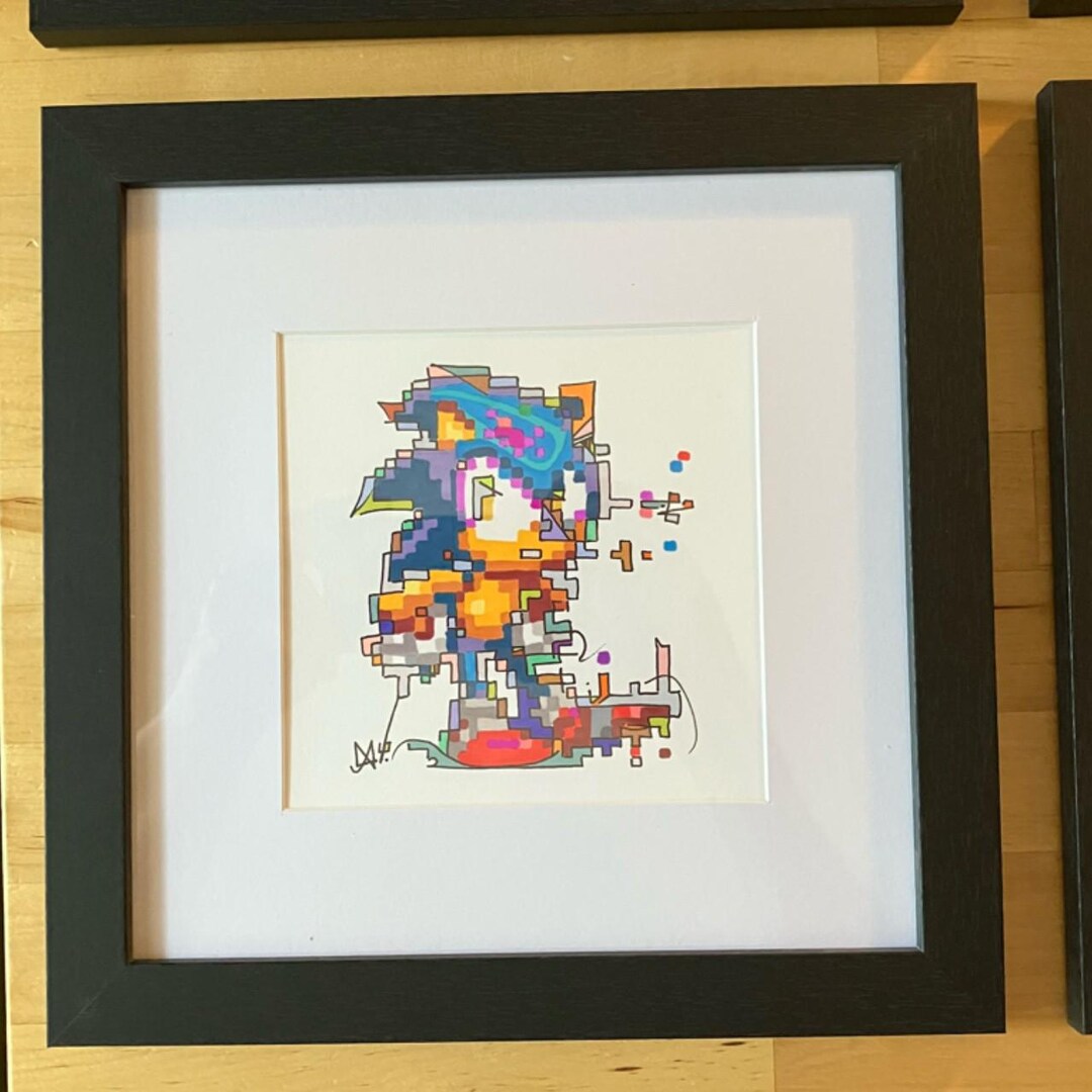 Original Line Art, Sonic the Hedgehog, Framed Art, Nintendo and Sega ...