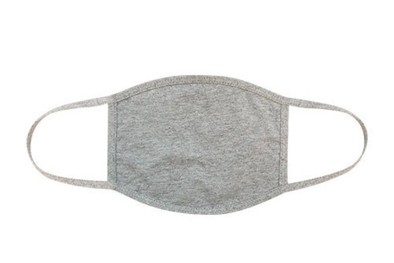 100% Cotton Blank Heather Grey Face Mask/covering - Etsy