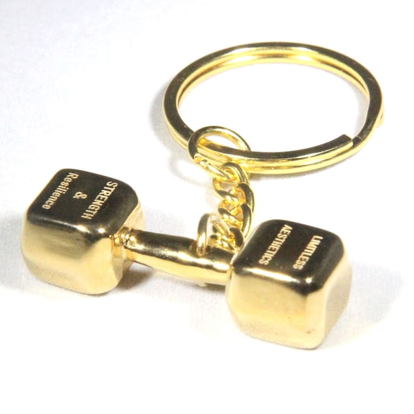 Dumbbell Keychain - Etsy