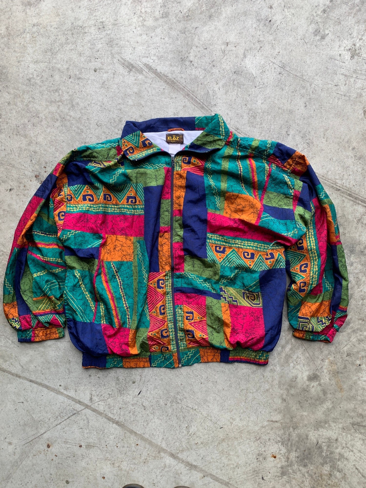 Vintage 80S KLOZ Size S Track Jacket, Vintage Windbreaker Vintage 80S KLOZ Size S Track Jacket, Vintage Windbreaker