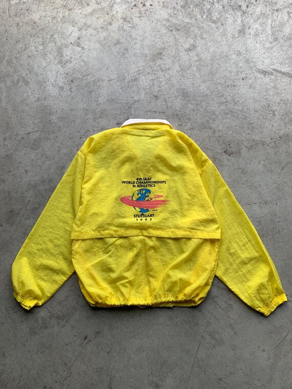 Vintage Reebok Stuttgard 1993 Yellow Track Jacket Siz… - Gem