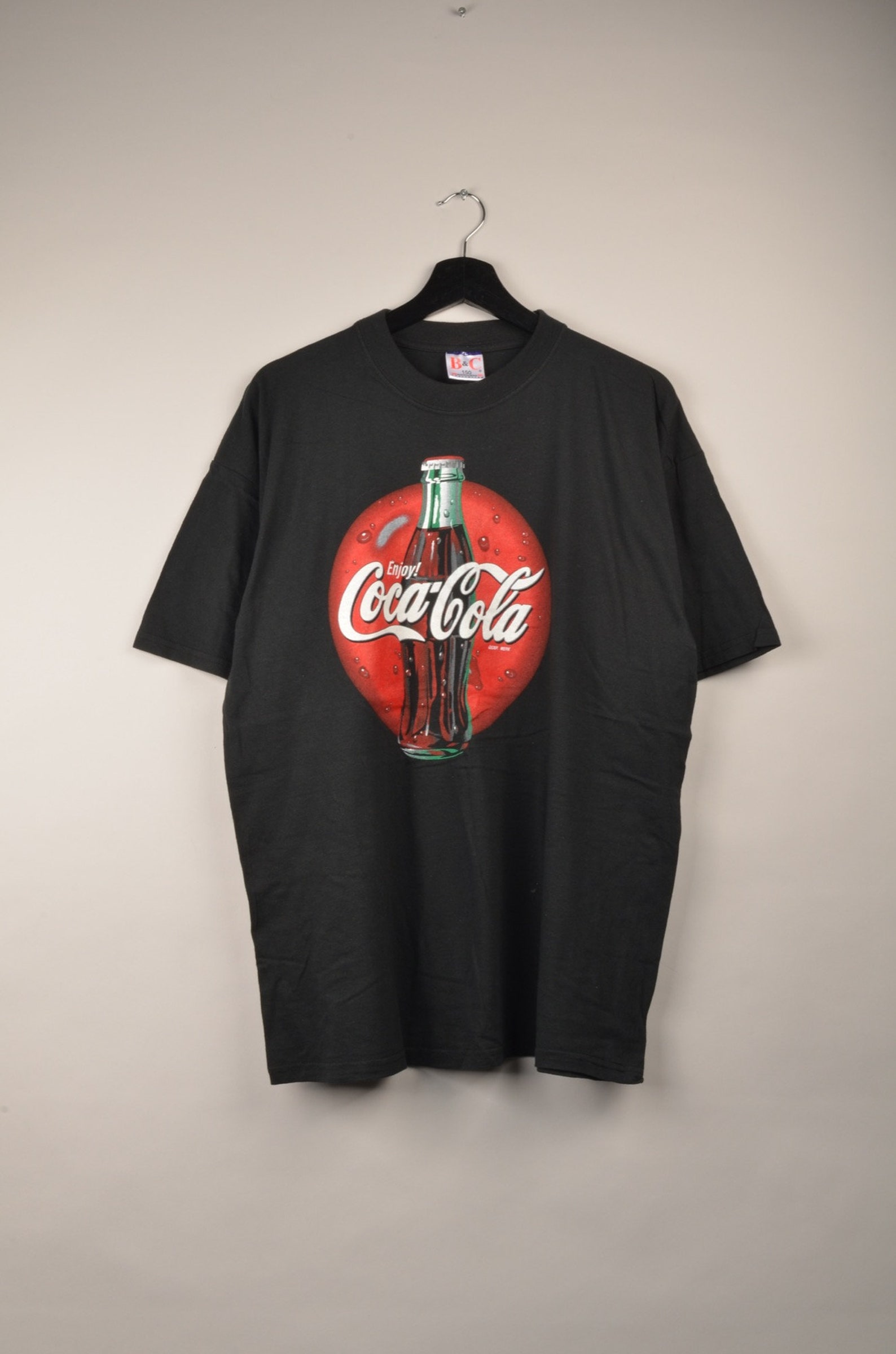 Coca cola 90s t-shirt vintage black tee 90s oversized | Etsy