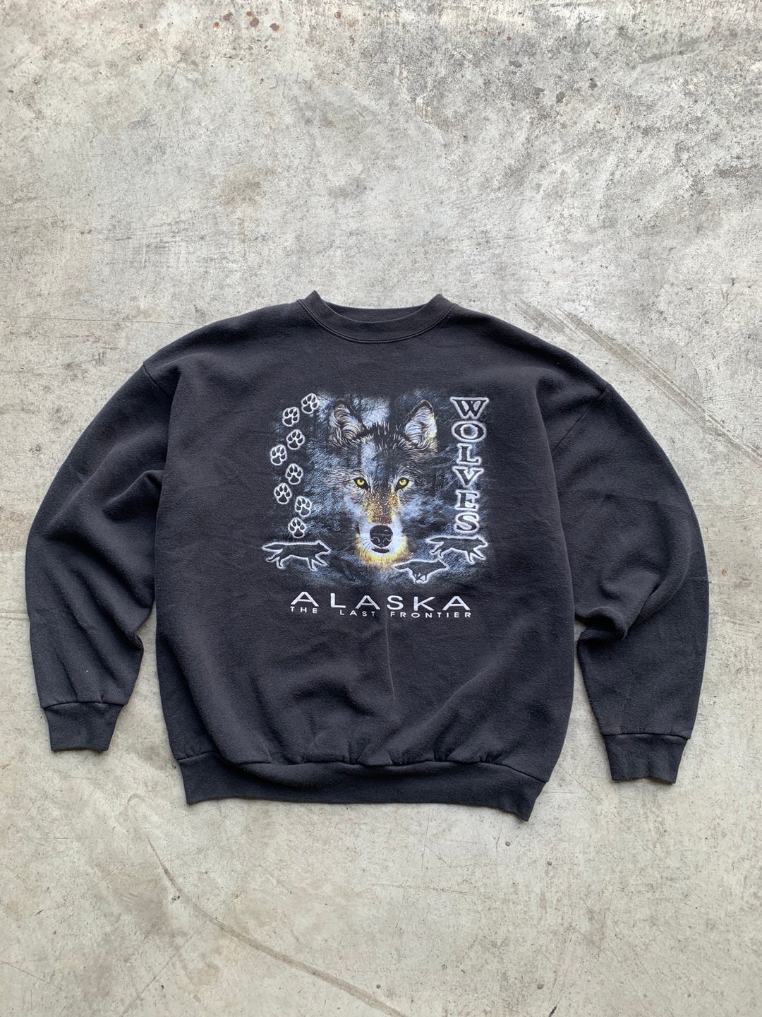 Vintage Tultex Wolf Sweater Alaska Size XL | Wolf Sweatshirt ...