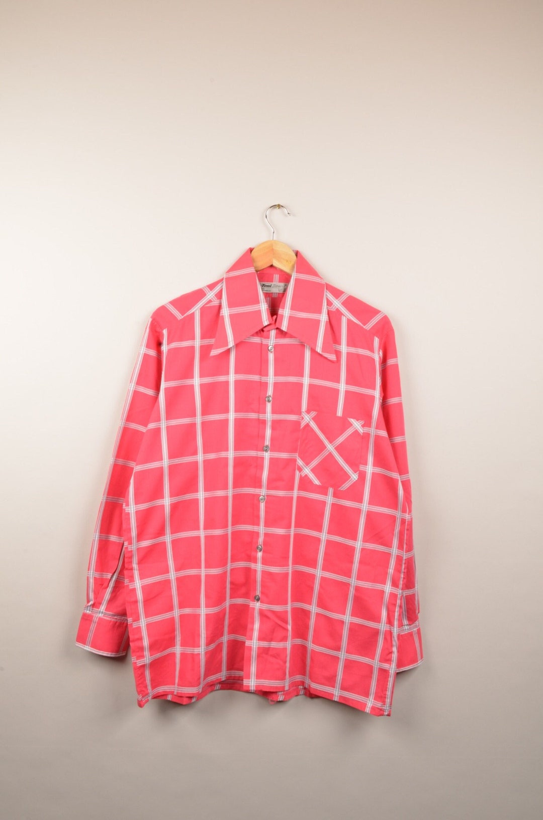 Vintage 70s Pink Flannel Shirt, Vintage Crazy Pattern 90's Shirt, 80's ...