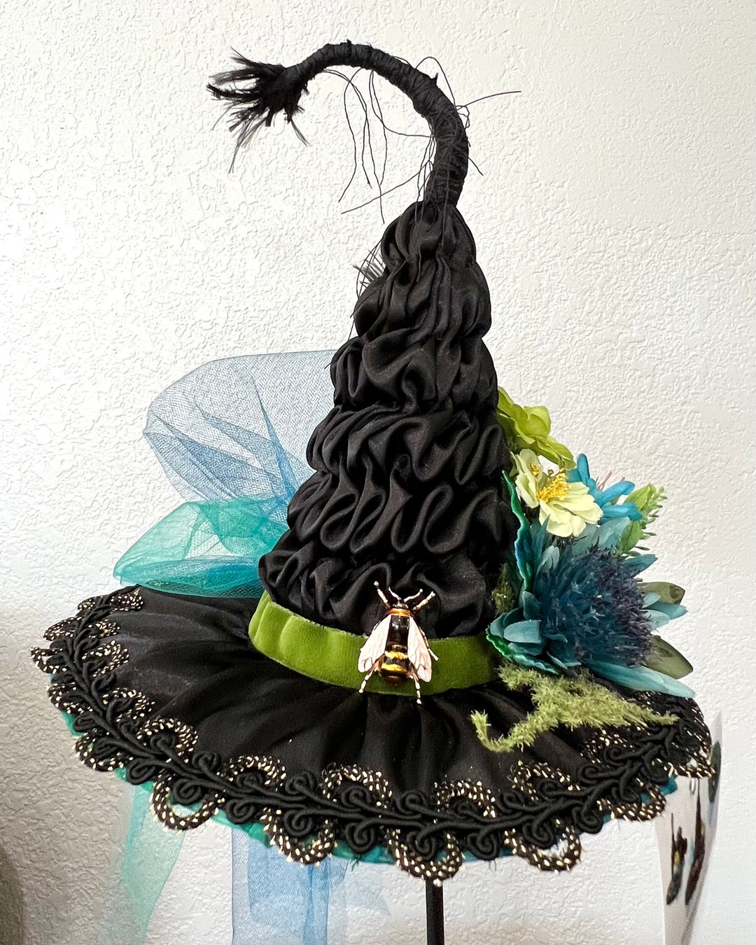 Victorian Witch Hat Fascinator by Karen Steinkraus, Handmade Mini Witch ...