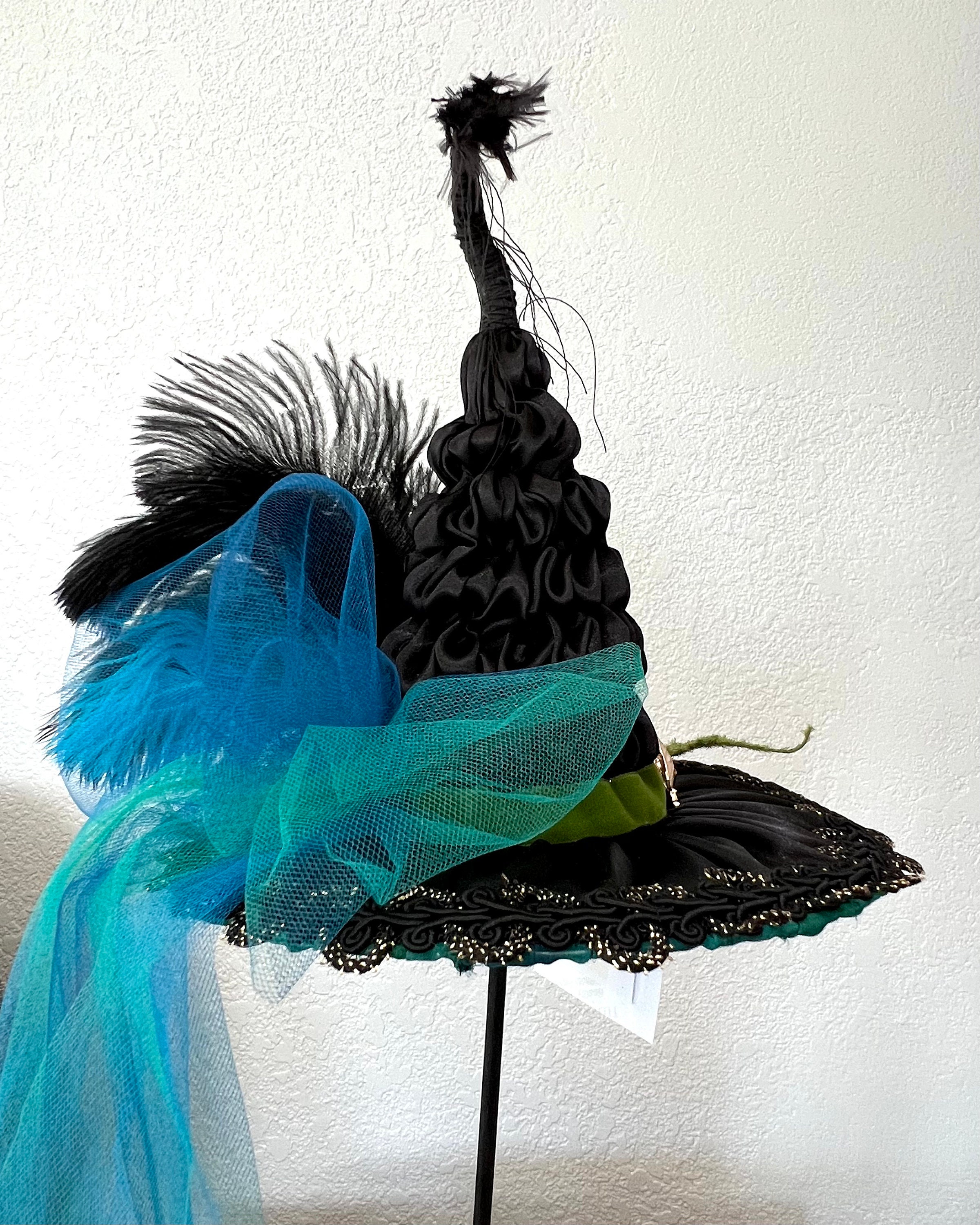 Victorian Witch Hat Fascinator by Karen Steinkraus, Handmade Mini Witch ...