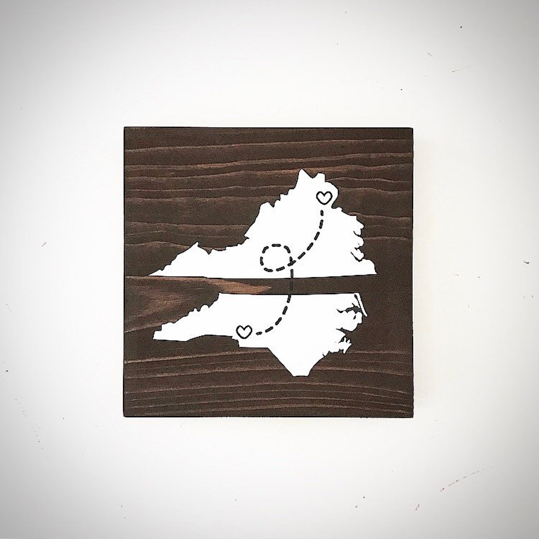 Custom Map Sign 5.5x5.5 Wood United States Map Sign State - Etsy