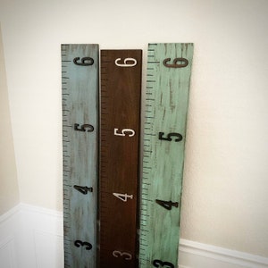 Children's Wood Wall Ruler Kids Growth Chart 6 Foot Kid's Growing Chart ...