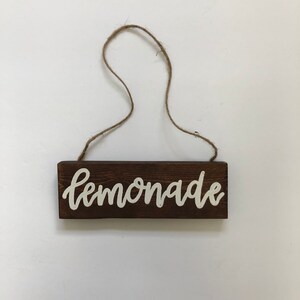 Drink Signs Handlettered Drink Tag Lemonade Tags Cider Tag - Etsy