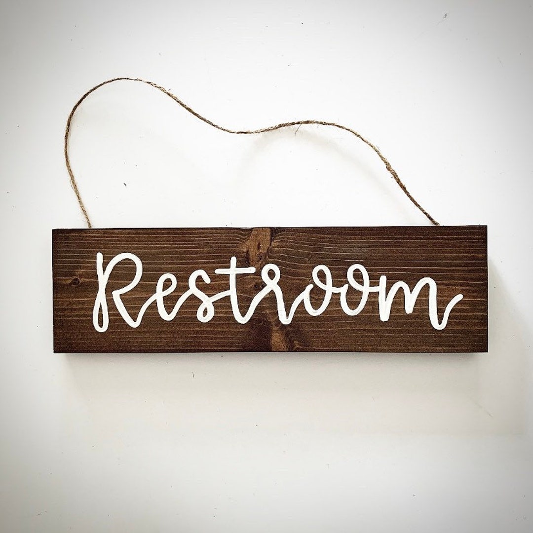Letrero de baño letrero de baño letrero de puerta de baño - Etsy México