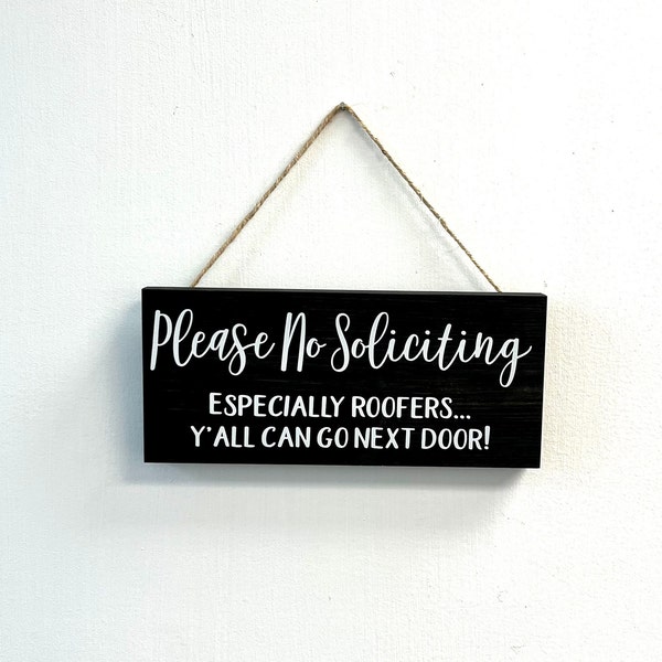 No Door Sales Sign - Etsy