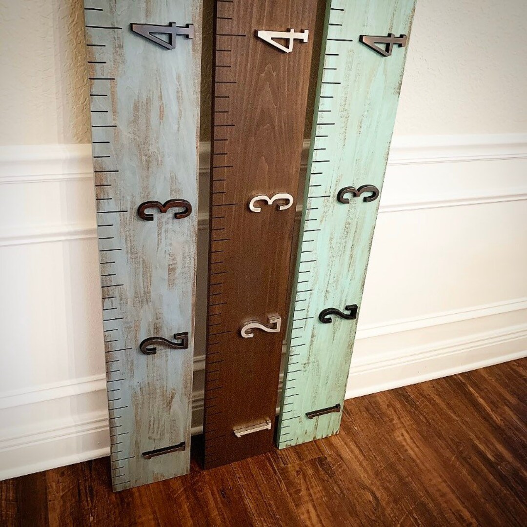 Children's Wood Wall Ruler Kids Growth Chart 6 Foot Kid's Growing Chart ...