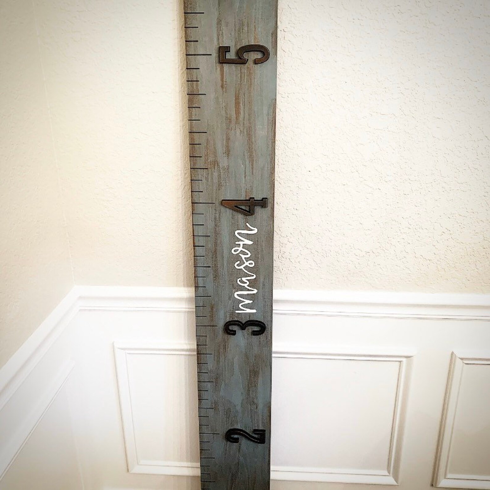 Children's Wood Wall Ruler Kids Growth Chart 6 Foot Kid's Growing Chart ...