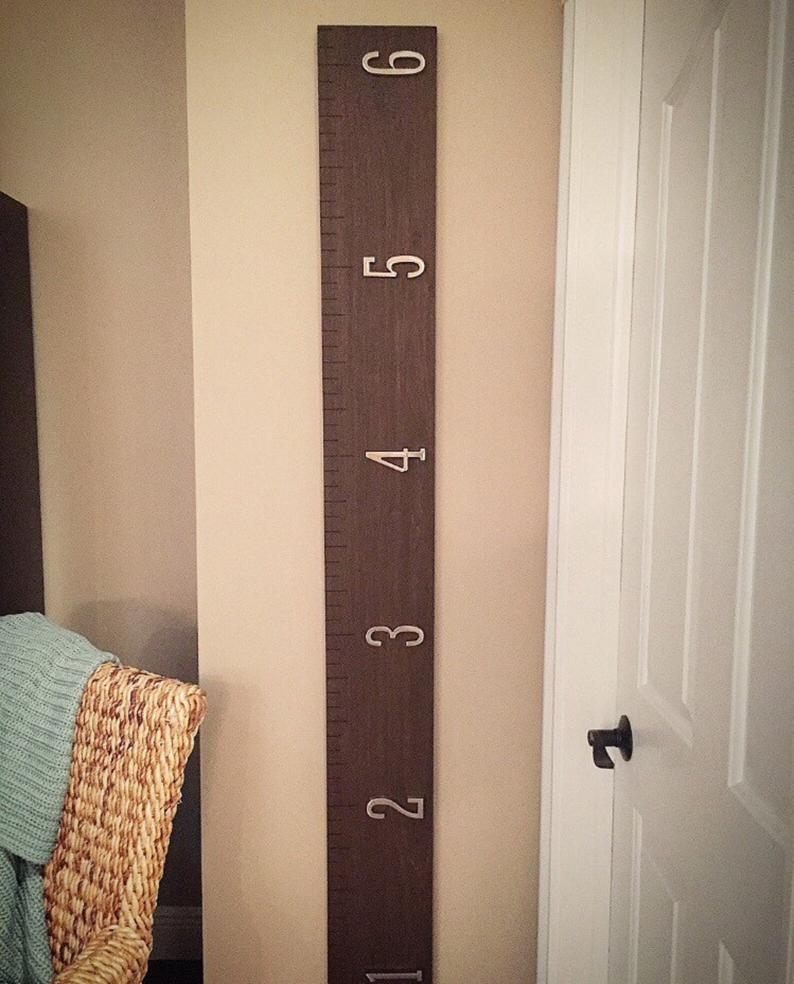 Children's Wood Wall Ruler Kids Growth Chart 6 Foot - Etsy