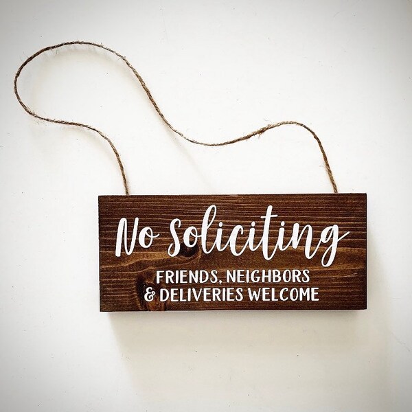 No Soliciting Sign - Etsy