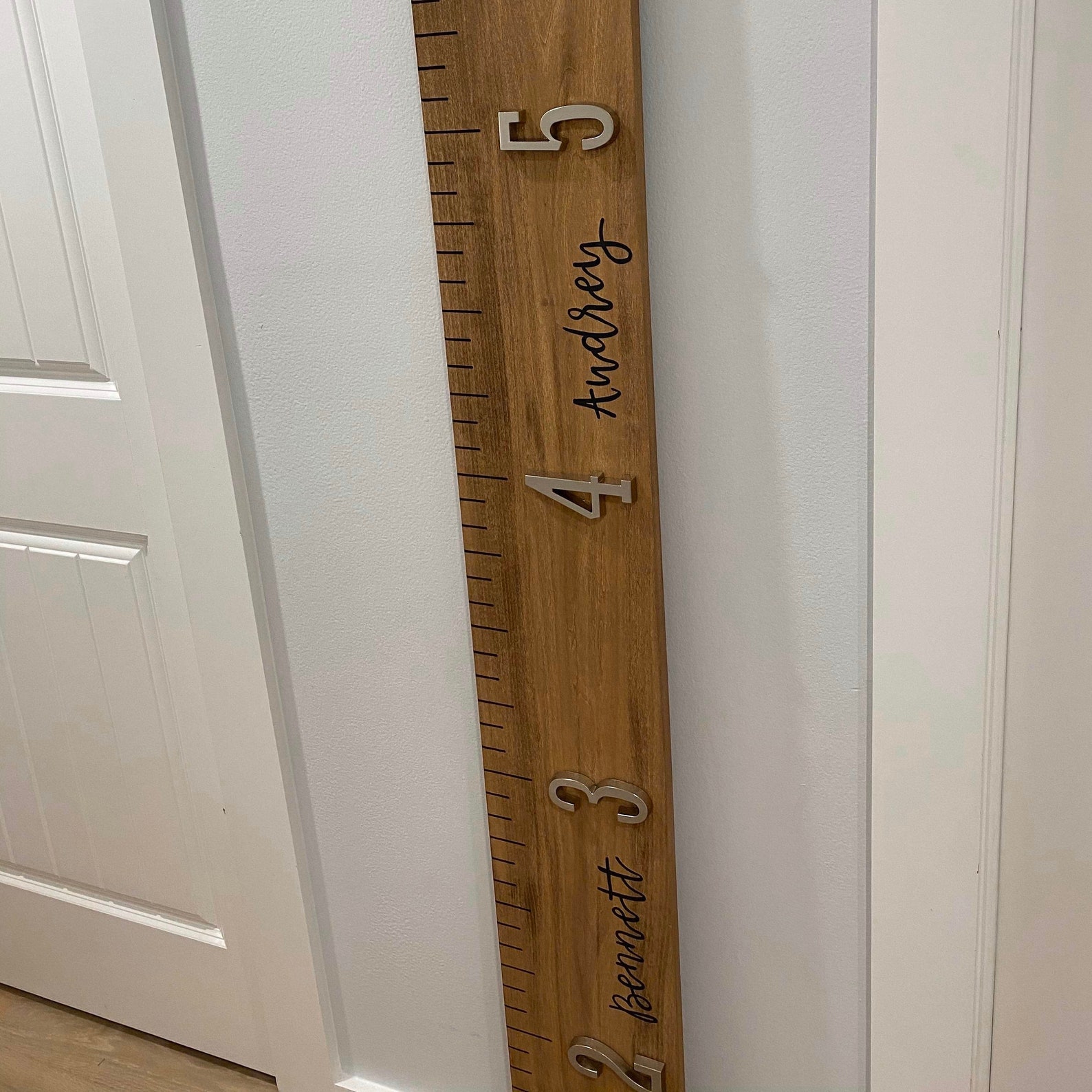 Children's Wood Wall Ruler Kids Growth Chart 6 Foot - Etsy