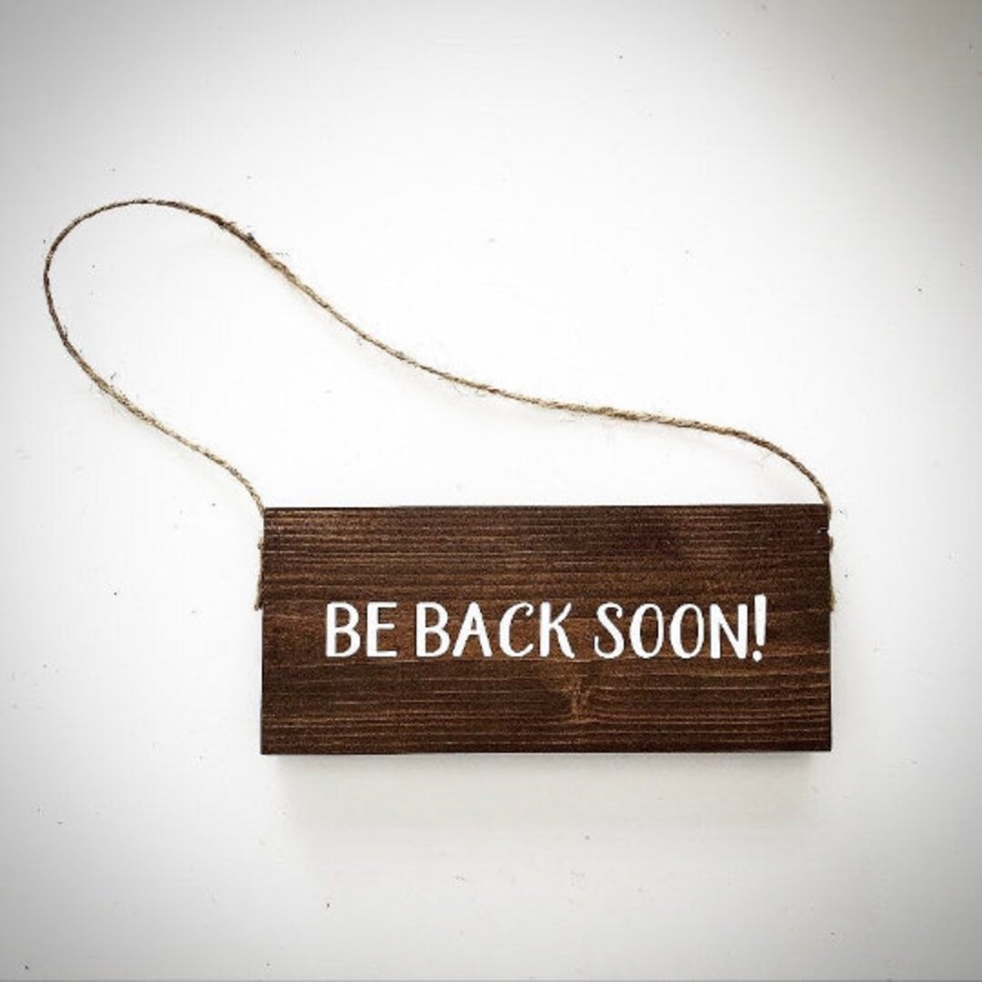 No Soliciting Wood Sign, Be Back Soon for Door, Office Door Sign, Funny ...