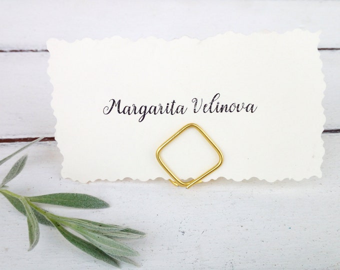 Triangle Place Card Holder Geometric Escort Card Holder Boho | Etsy