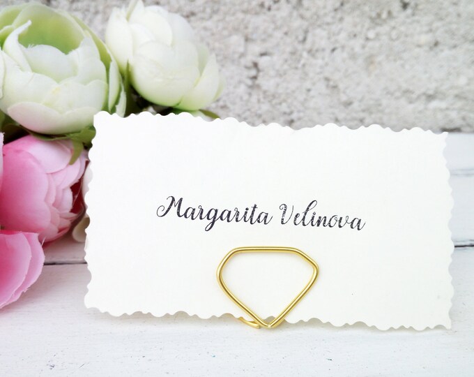 Triangle Place Card Holder Geometric Escort Card Holder Boho | Etsy