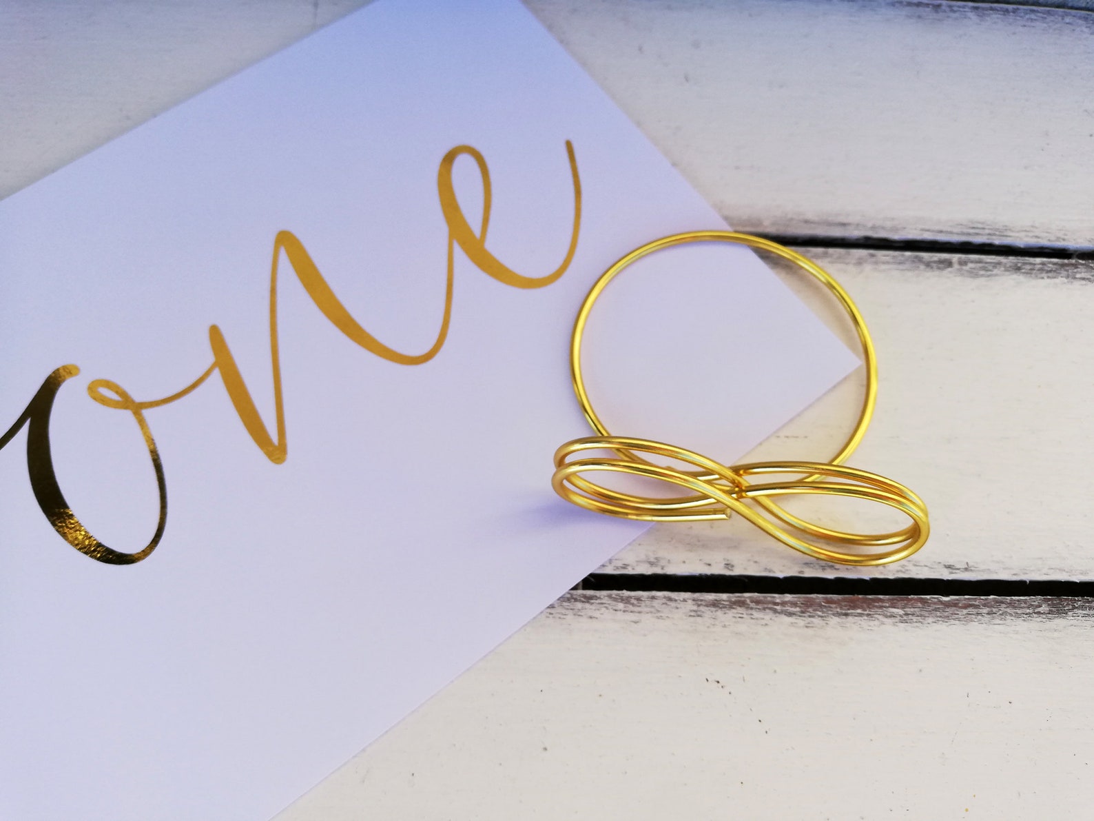 Infinity Table Number Holder, Gold Table Number Holder, Wedding Table ...