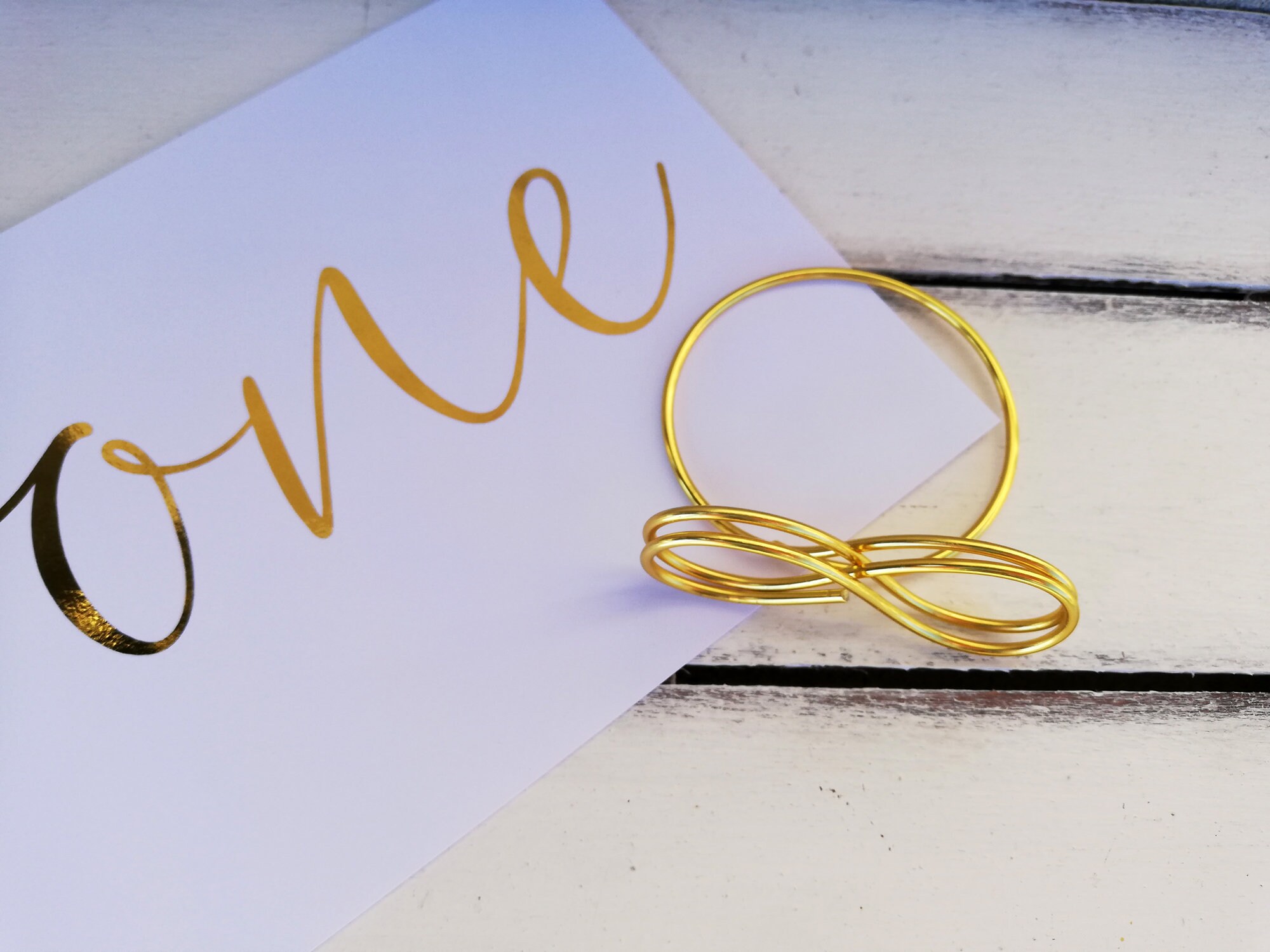 Infinity Table Number Holder, Gold Table Number Holder, Wedding Table ...