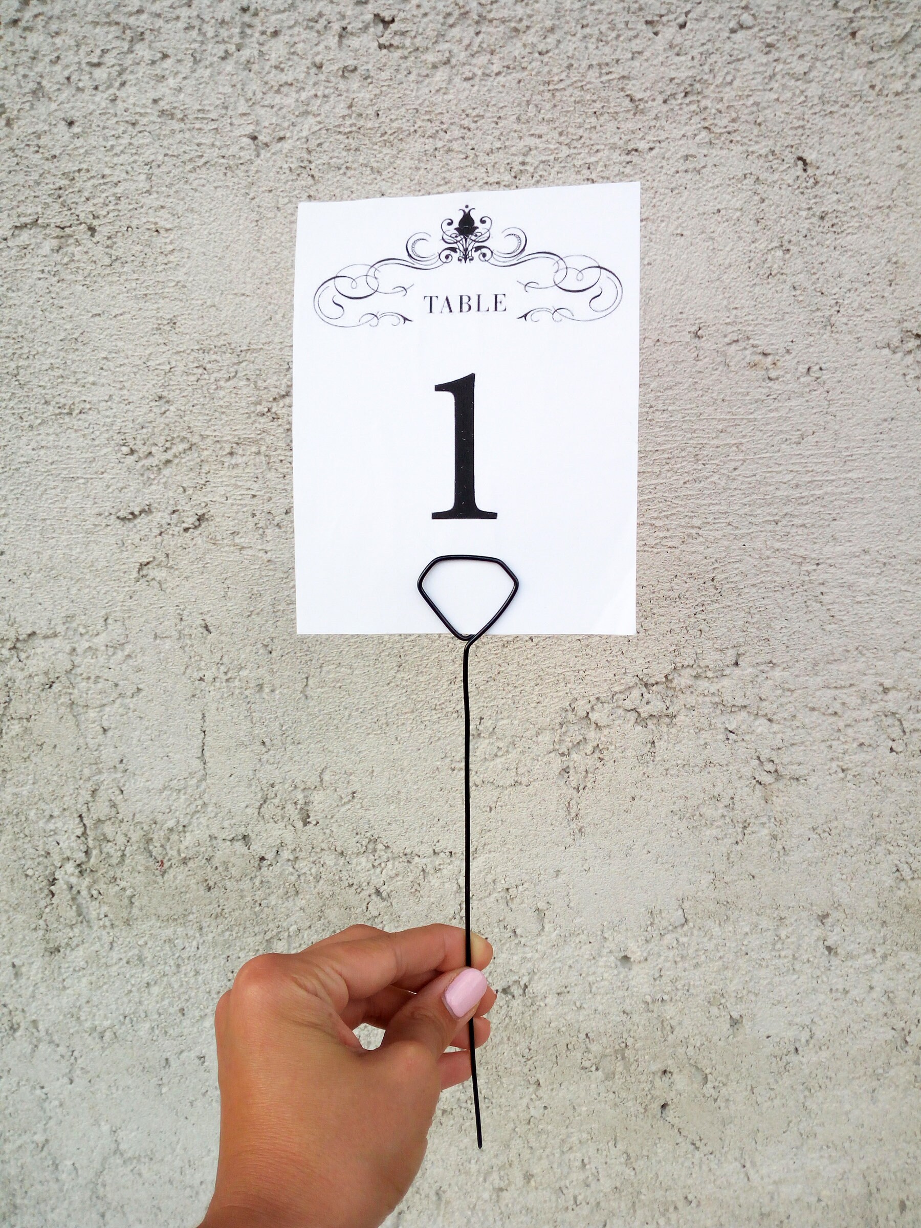 Diamond Table Number Holder Geometric Card Holder Wire - Etsy