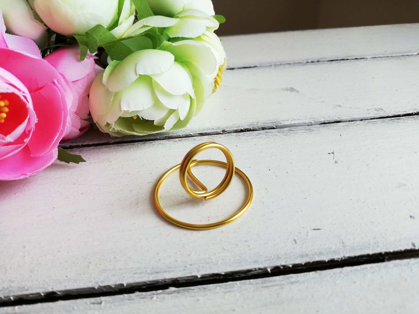 Place Card Holder Round Gold Place Card Stand Rose Gold - Etsy