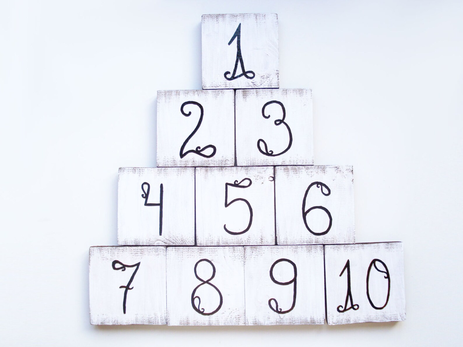 Vintage Wedding Table Number Wood Block Alone Table Numbers | Etsy