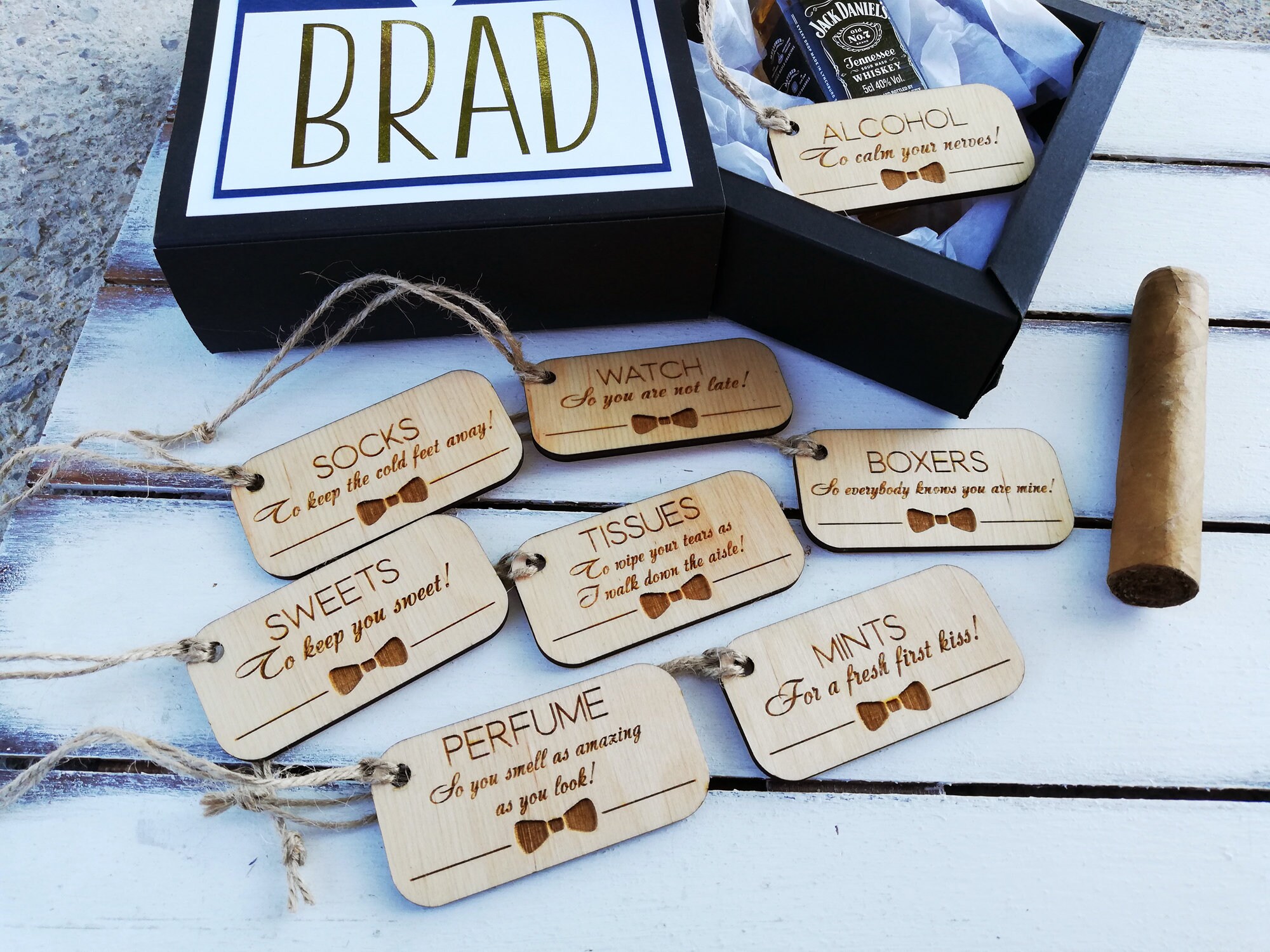 Grooms Survival Kit Groom Survival Kit Tag Wooden Groom Gift - Etsy