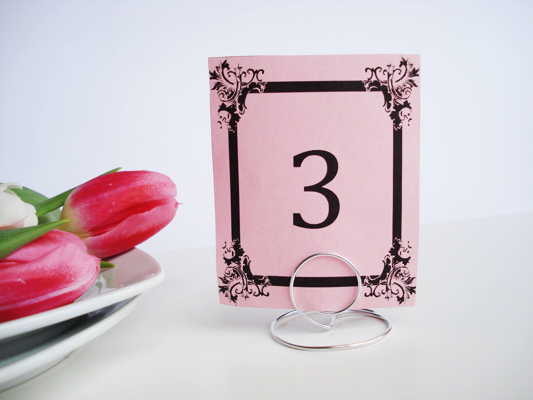 Table Number Holder Menu Card Holder Gold Number Stand - Etsy