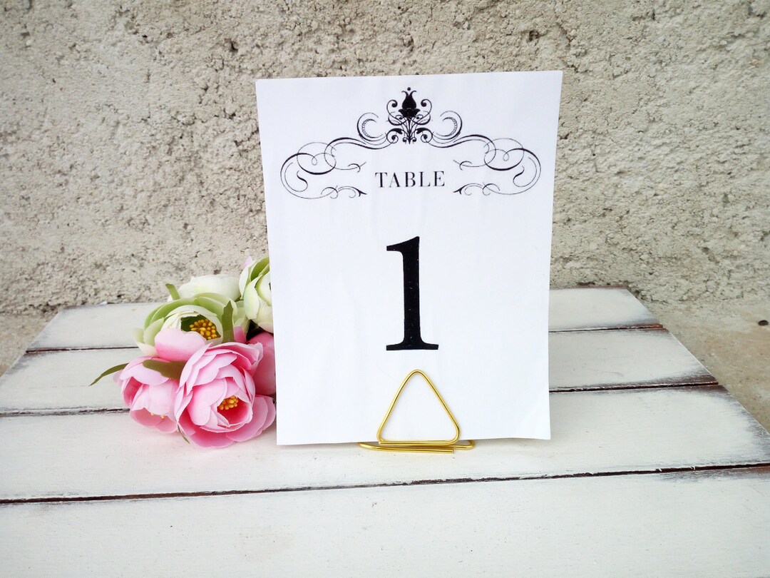 Triangle Table Number Holder, Pyramid Menu Stand, Geometric Number Card ...