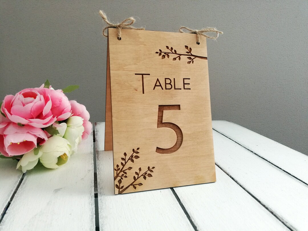 Table Number, Wood Standing Alone Table Numbers, Rustic Wedding Table ...